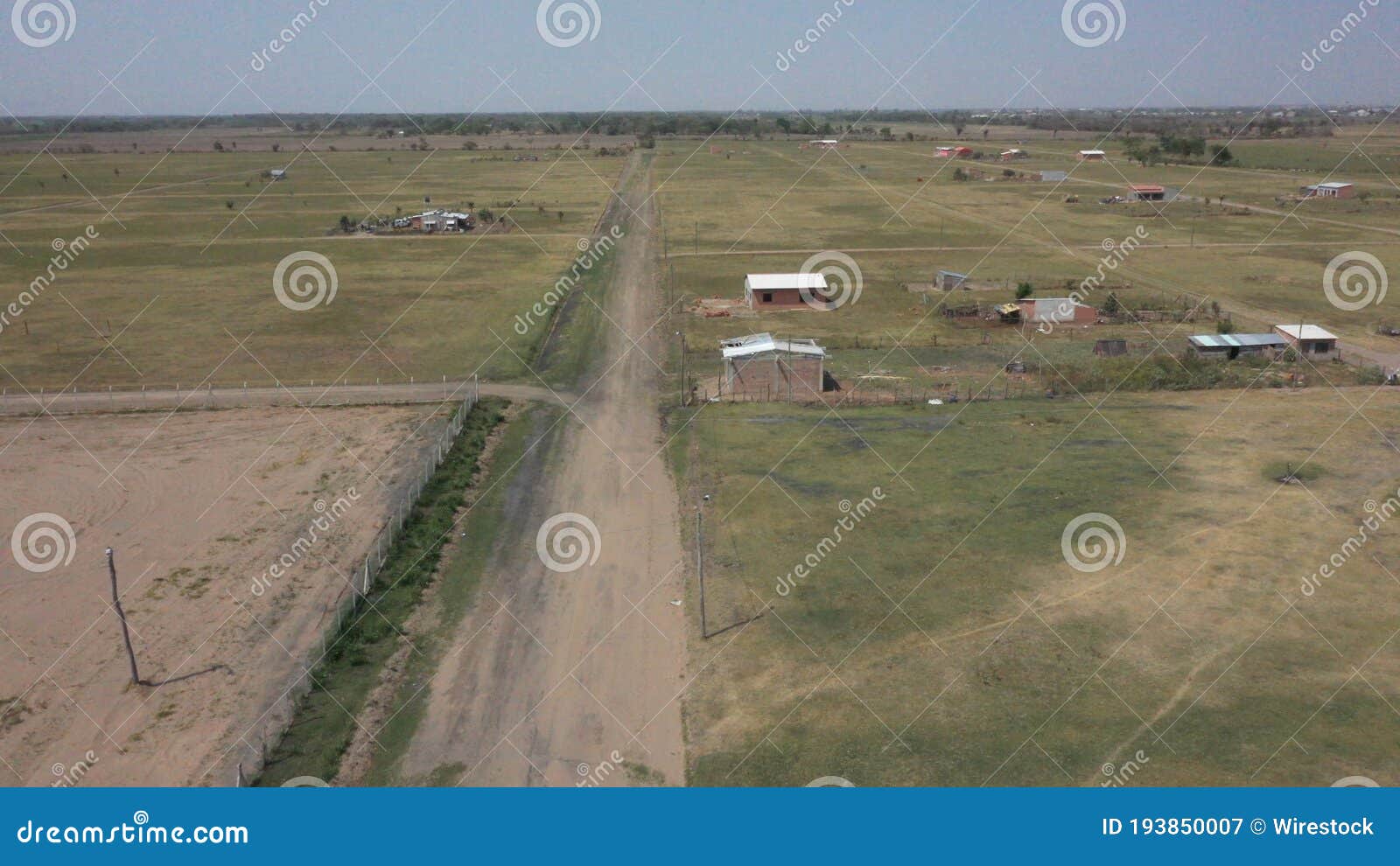 Aerial Shot of Dirt Road and Barns Stock Image - Image of landscape ...