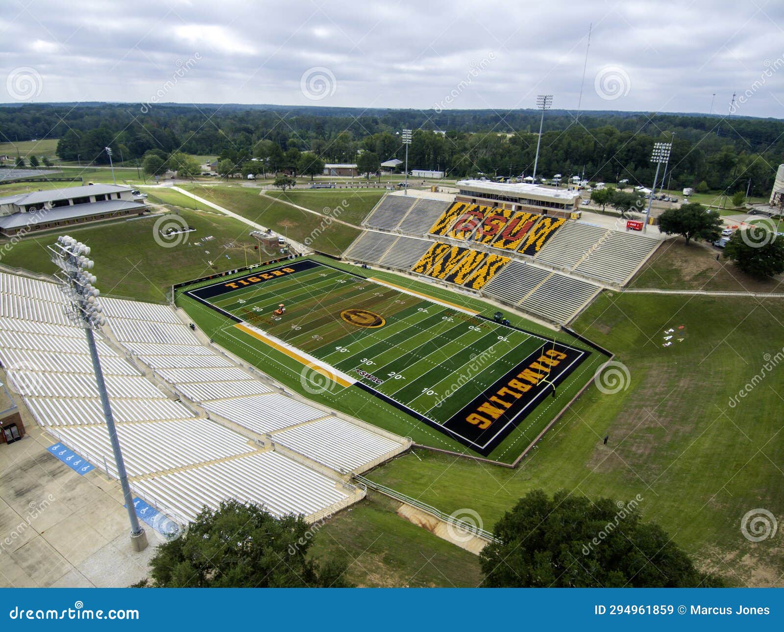 Aerial Shot of Eddie Robinson Stadium at Grambling State University ... Aerial Shot of Eddie Robinson Stadium at Grambling State University ...