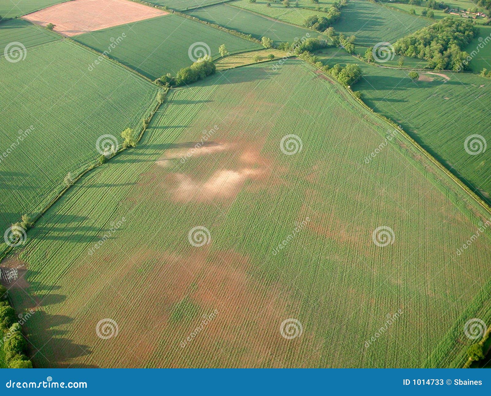 Aerial Shot of Fields with Barren Patches Stock Image - Image of brown ...
