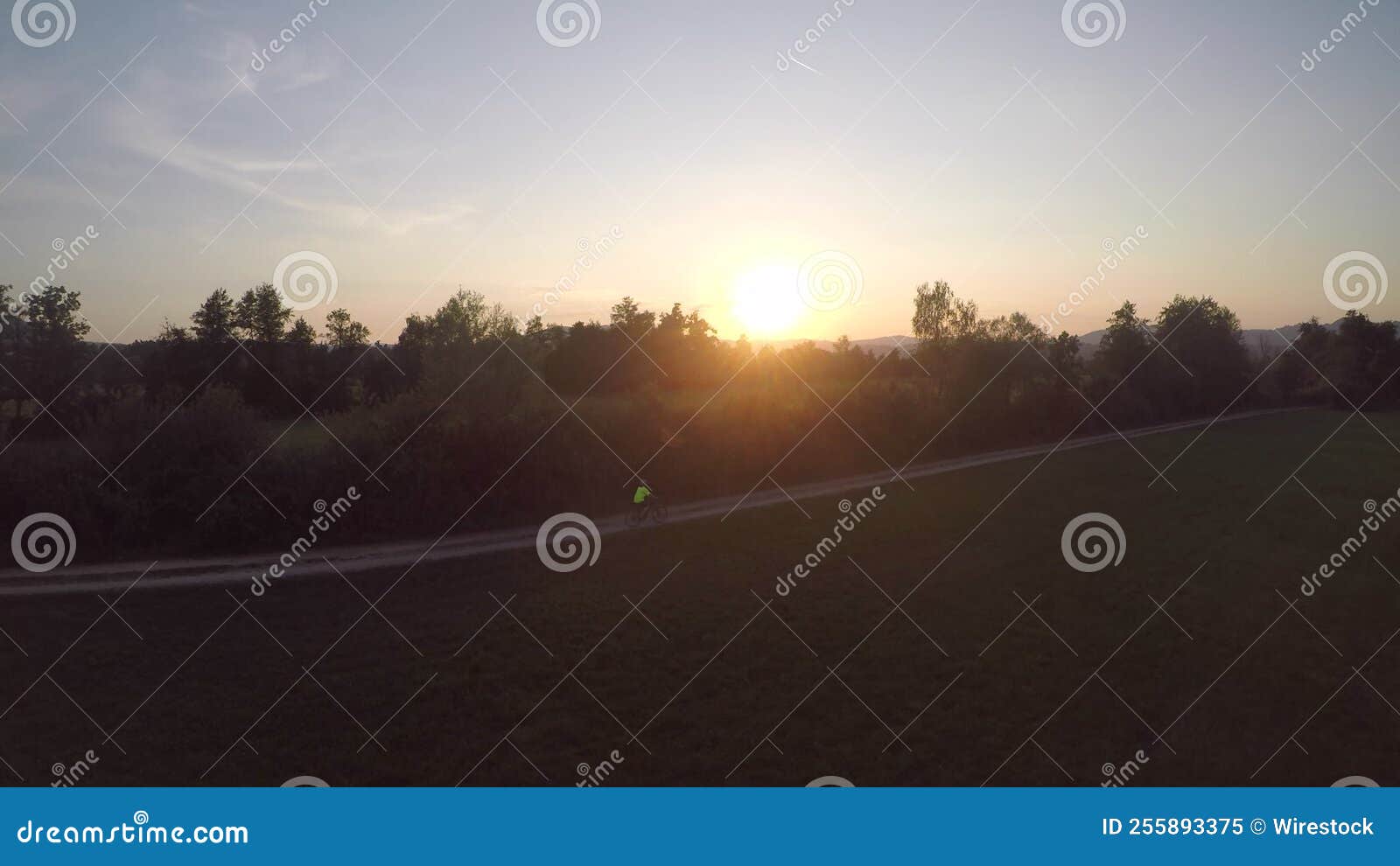 Aerial Shot of Grass Fields during Sunset Stock Video - Video of ...