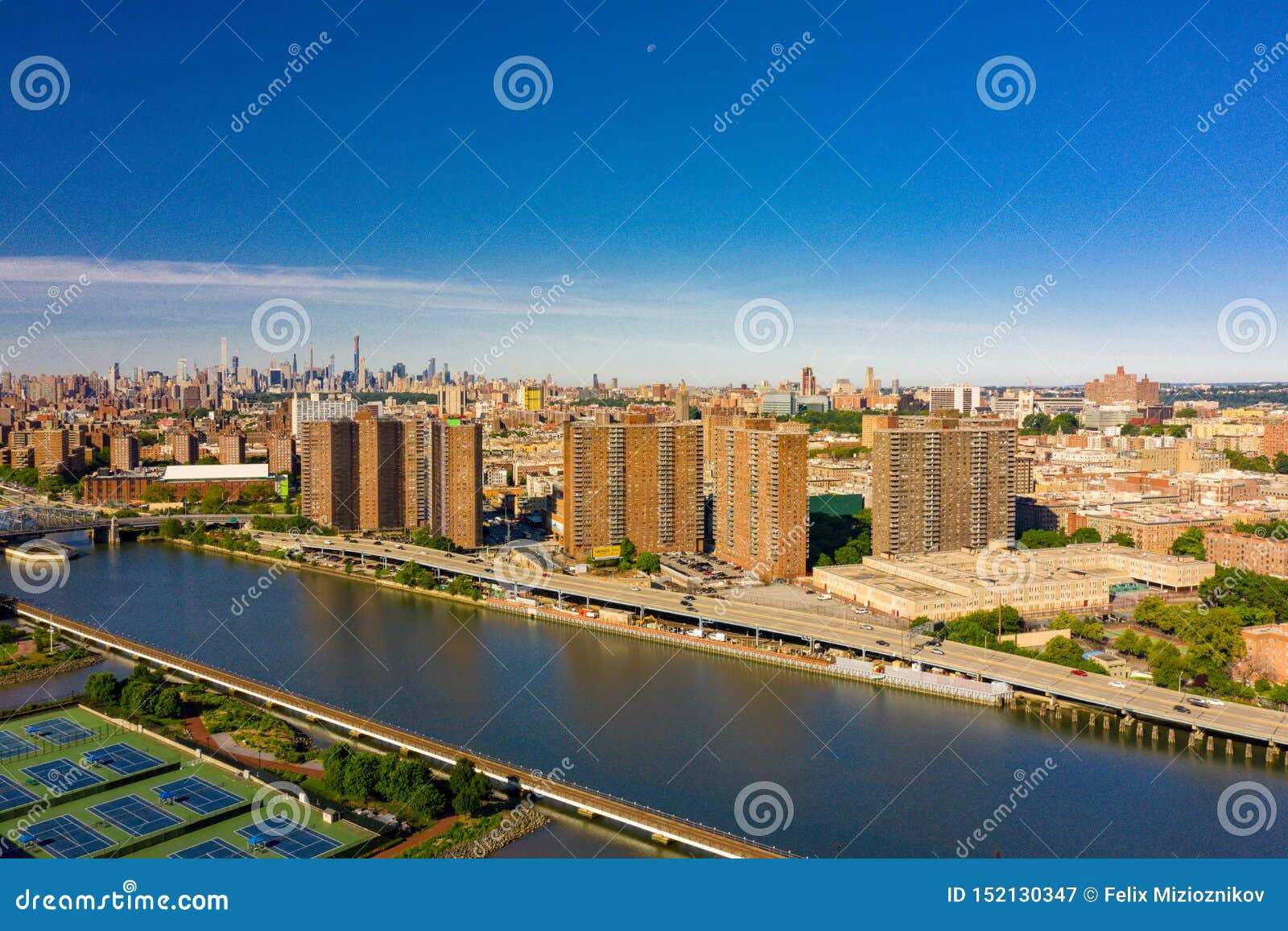 Aerial Shot of the Harlem River NY Editorial Photography - Image of ...