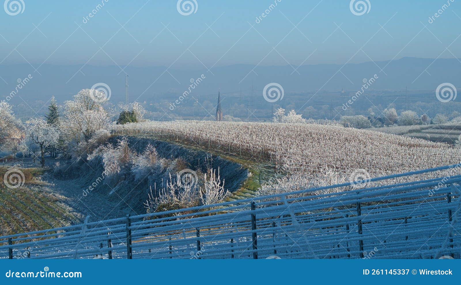 Aerial Shot of a Landscape Covered in Snow Stock Image - Image of ...
