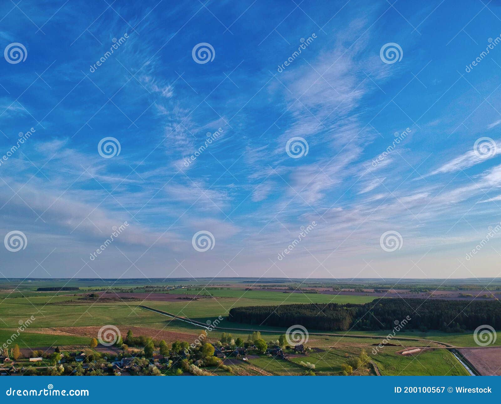 Aerial Shot of a Large Field at Daytime Stock Image - Image of ...