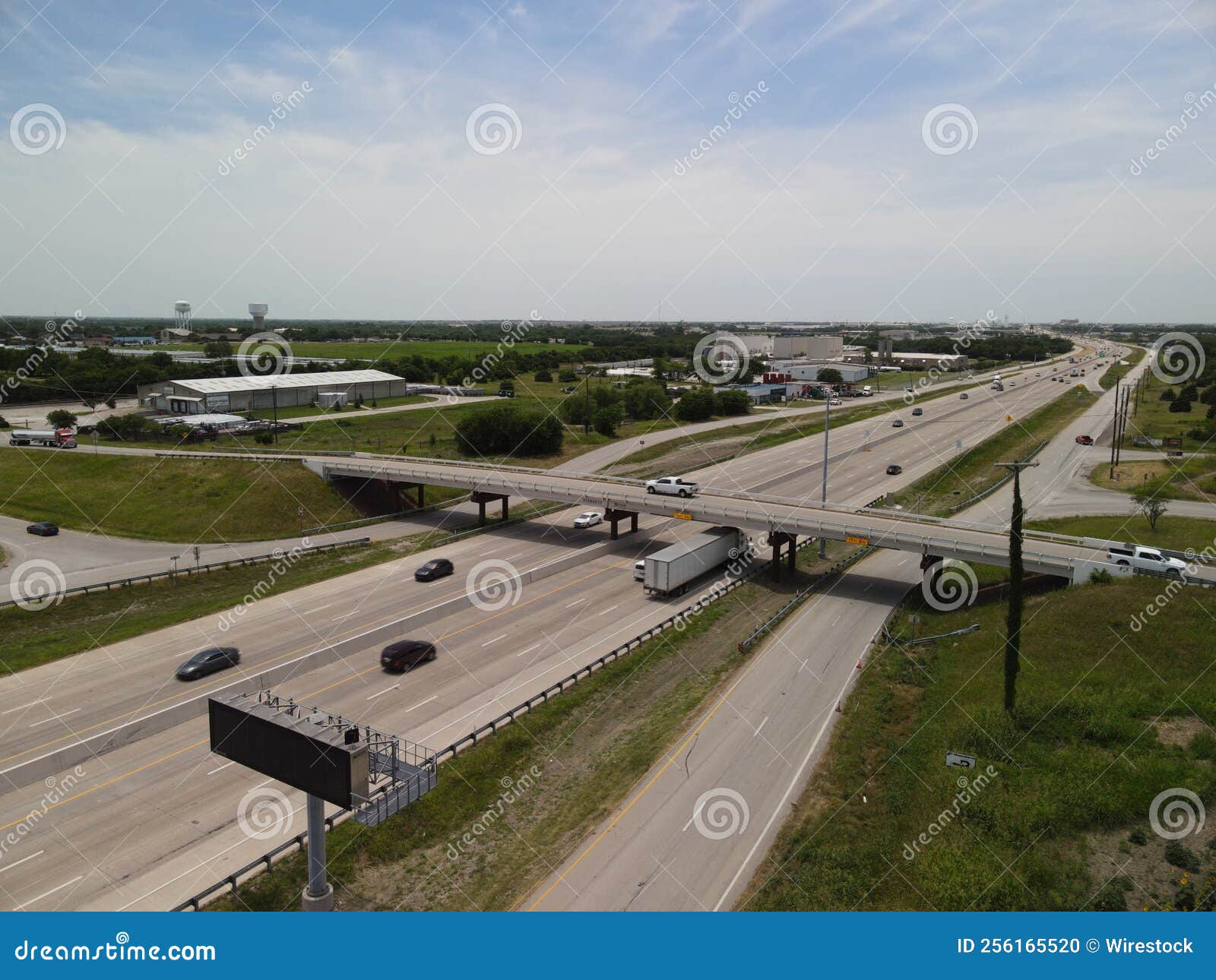 Aerial Shot of Traffic on a Highway Stock Photo - Image of road, urban ...