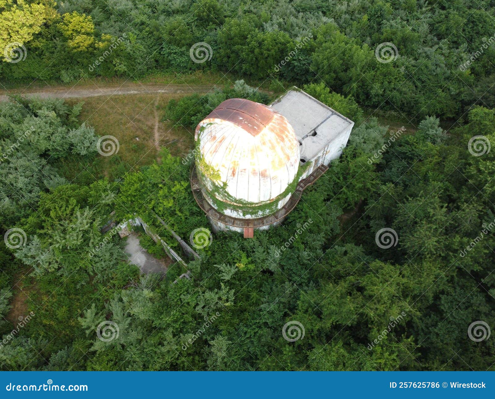 Aerial Shot of Walnut Point Observatory with the State Park View Around ...
