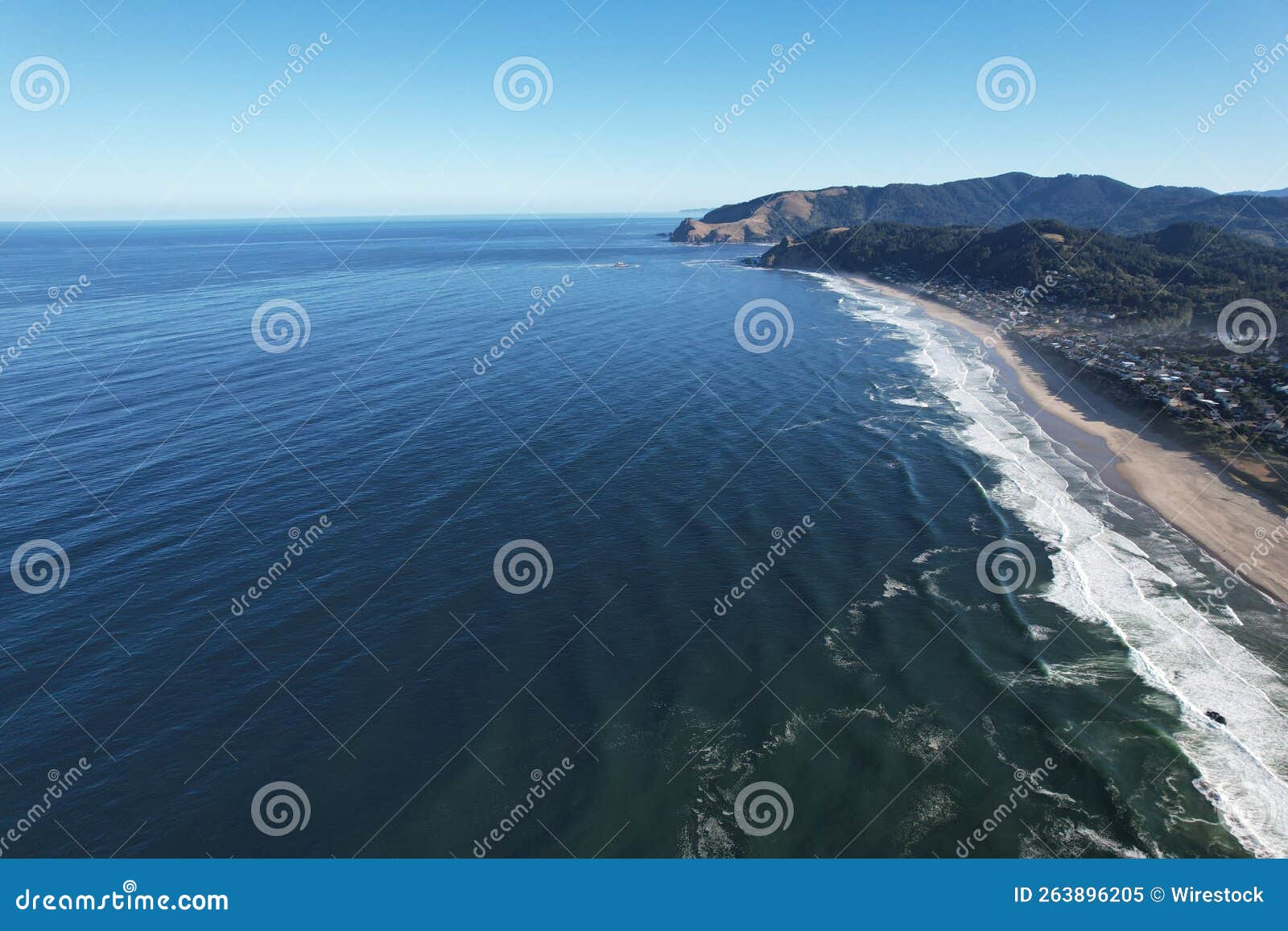 Aerial Shot of a Wavy Seashore Stock Image - Image of aerial, tourism ...