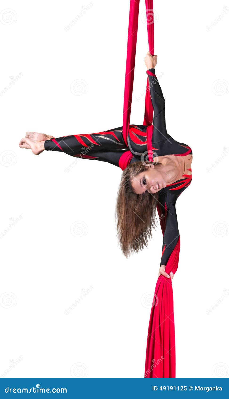 Aerial Silk Dancer Stock Image Image Of Perfection Life 49191125