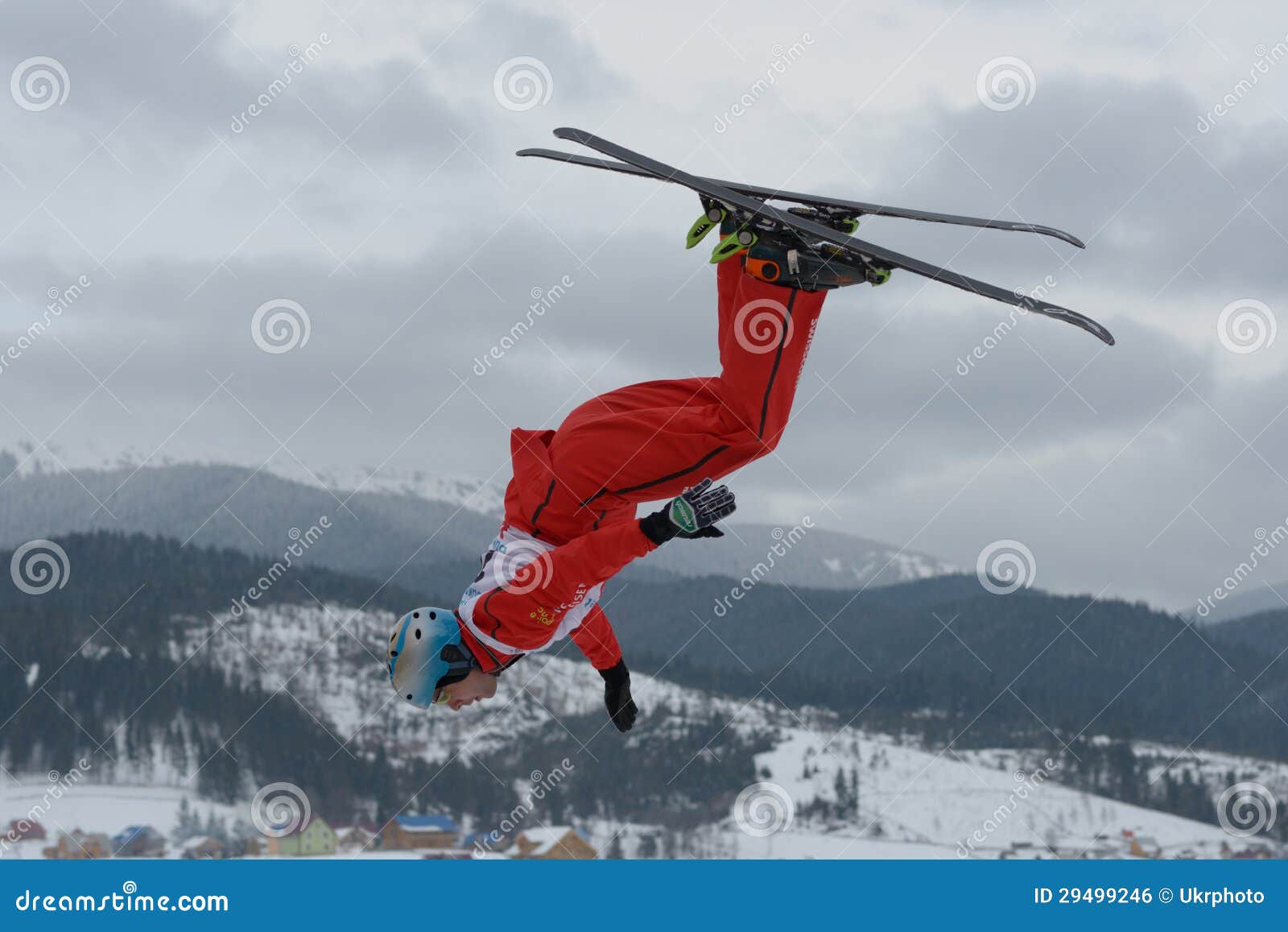 Aerial skiing editorial photo. Image of skiing, aerial - 29499246
