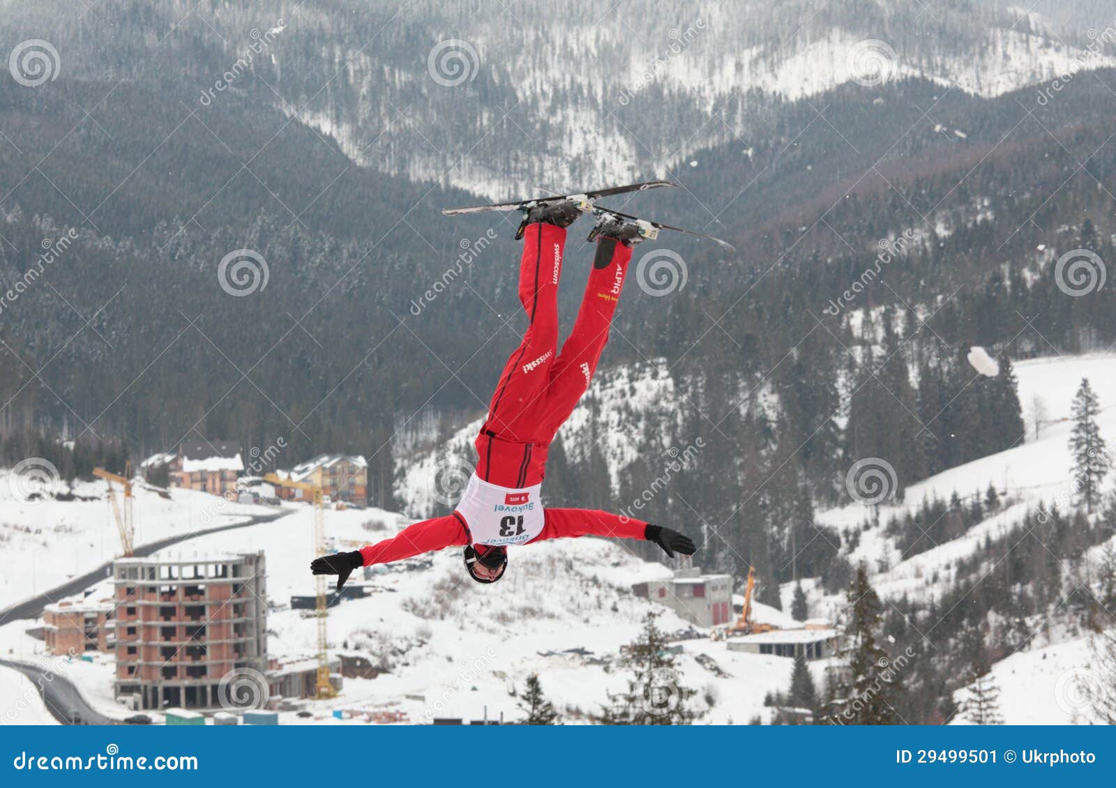 Aerial skiing editorial photo. Image of competitive, swiss - 29499501