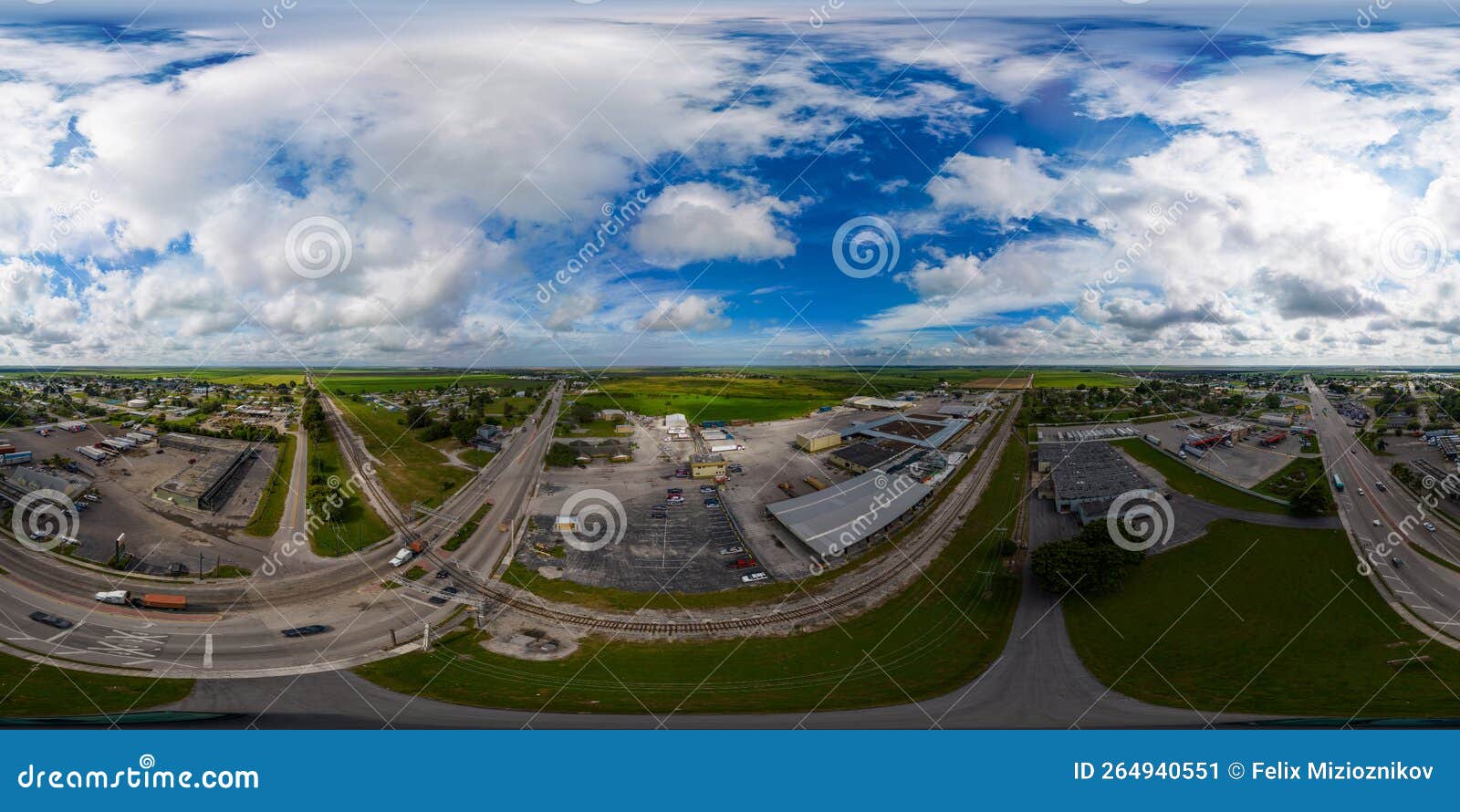 Aerial 360 Spherical Photo South Bay Florida Equirectangular Spherical ...