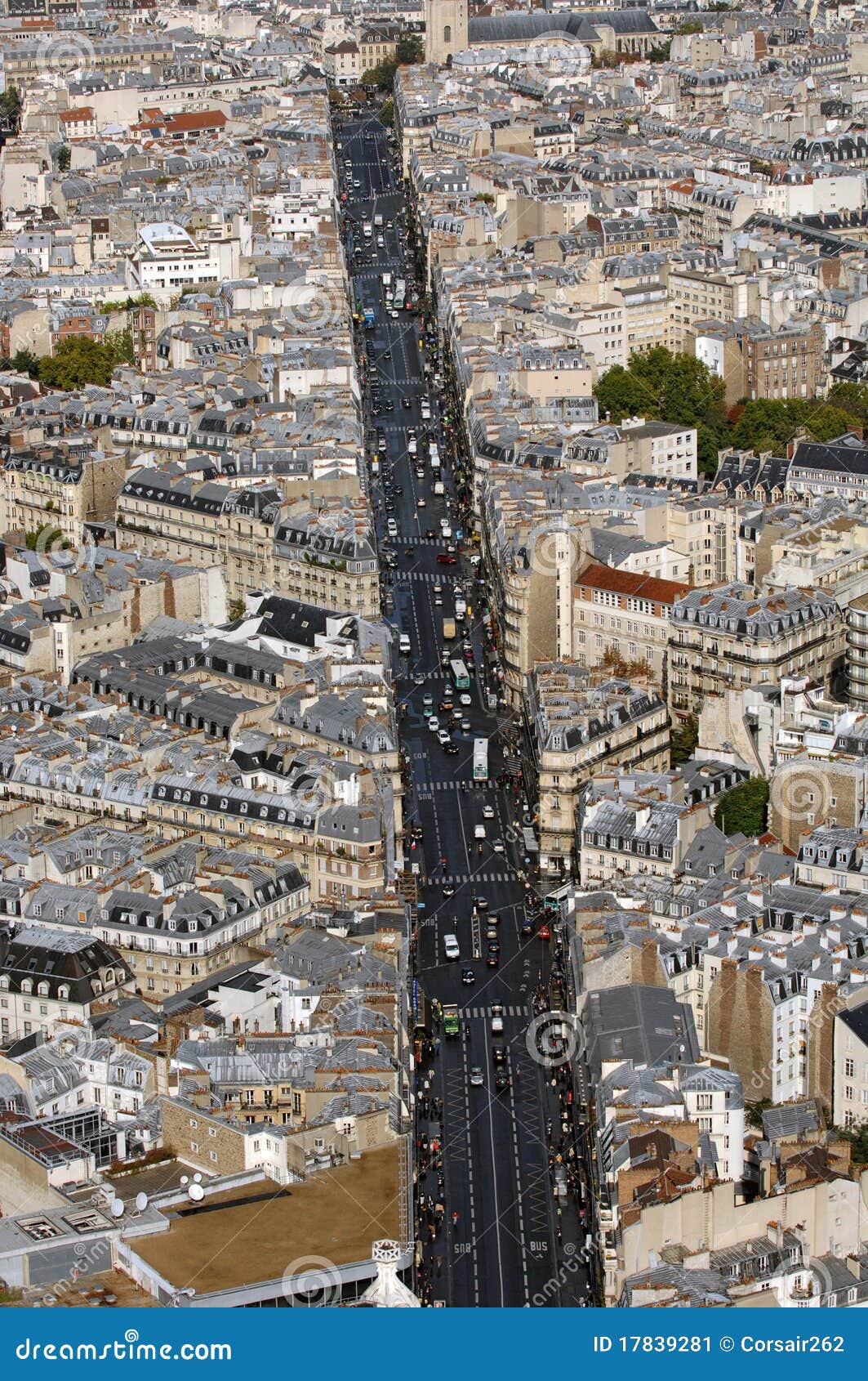 Aerial Street View of Paris Stock Image - Image of travel, roof: 17839281