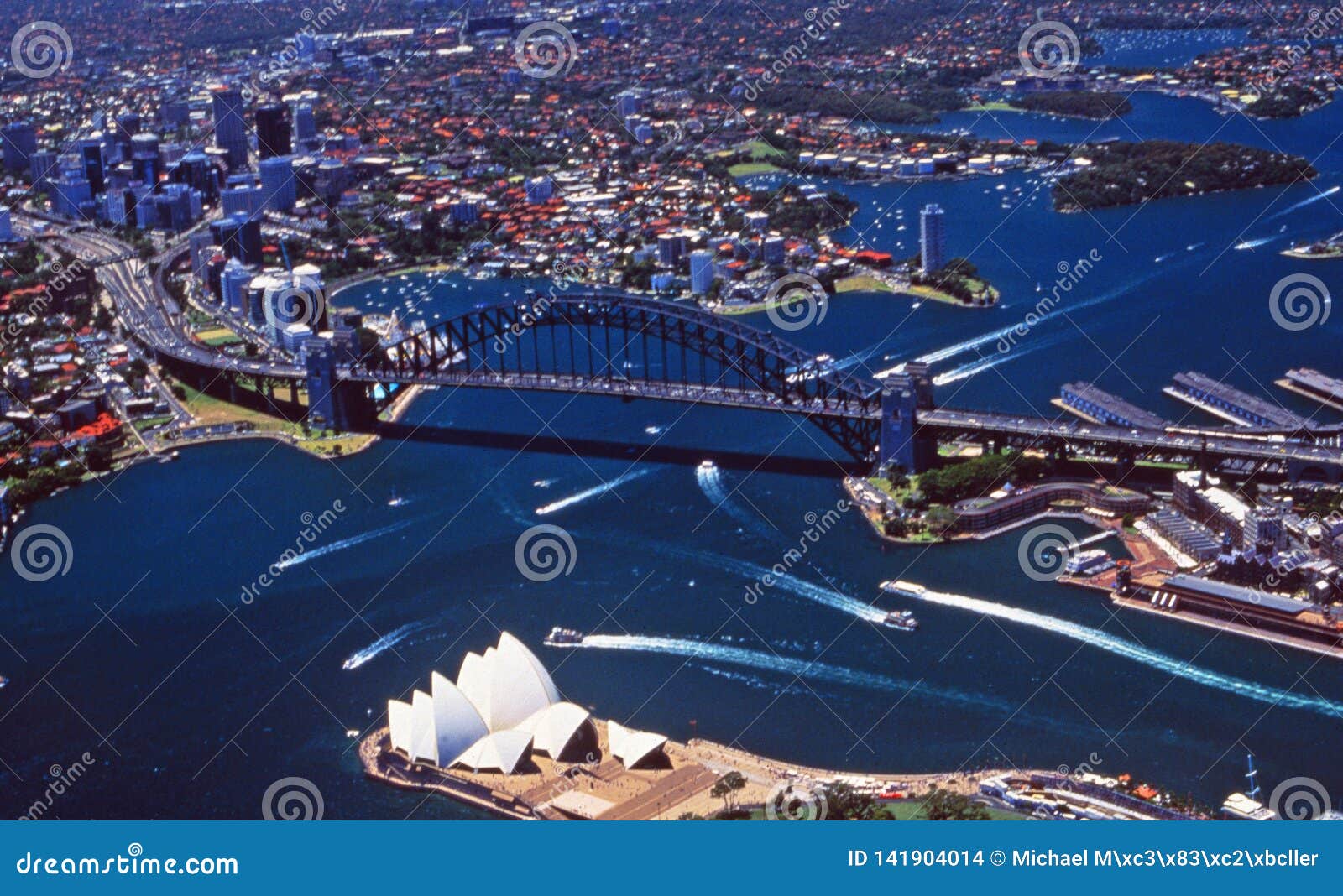 Aerial of Sydney Harbour with the Opera Editorial Stock Image - Image ...