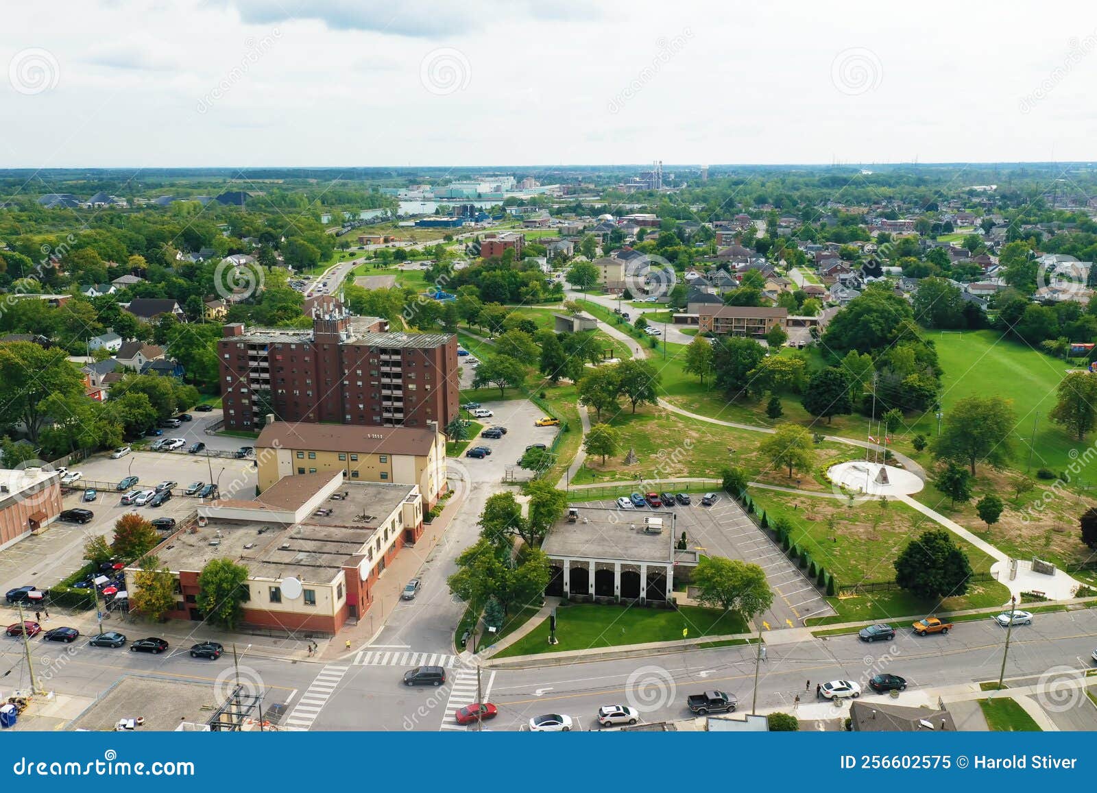 Aerial of Thorold, Ontario, Canada on Fine Day Stock Image - Image of ...