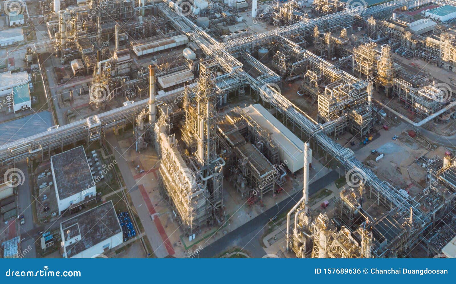 Aerial Top Down Photo of Petroleum Refinery Stock Photo - Image of ...