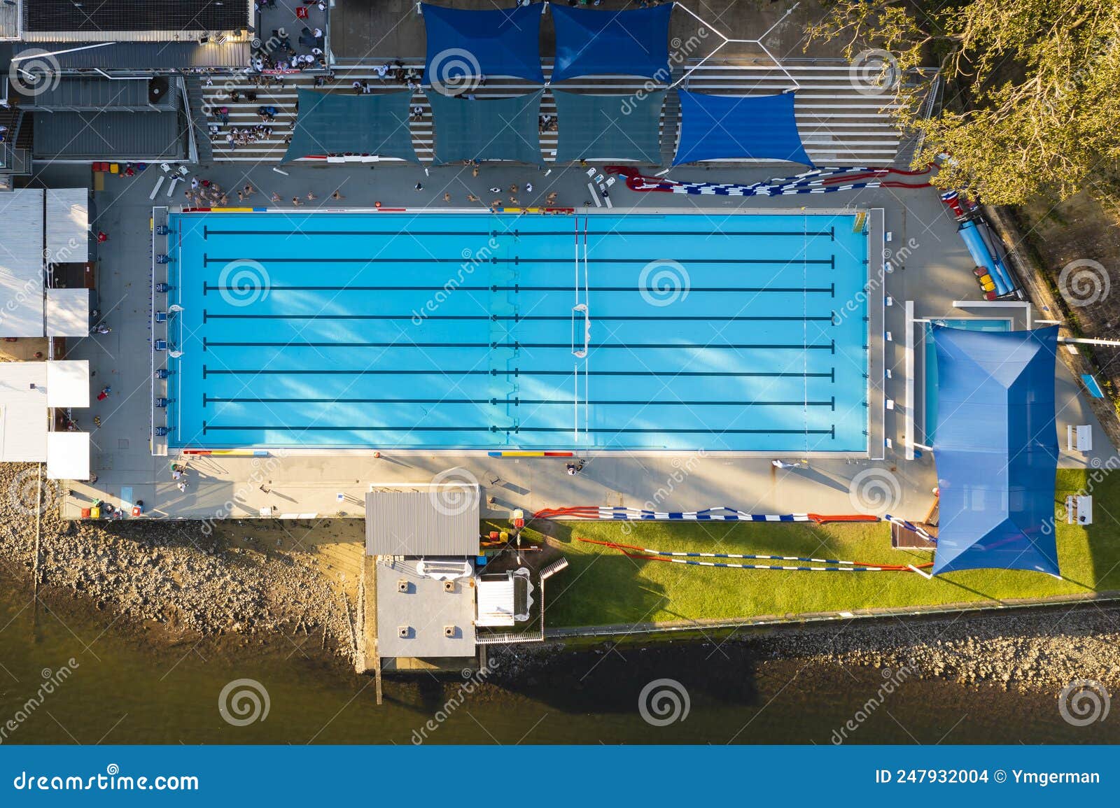 Aerial View of Swimming Pool Stock Photo - Image of wellness, exercise ...