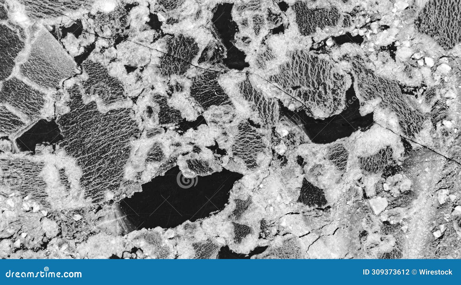 Top-down View To the Textures and Patterns of the Cracked Sea-ice ...