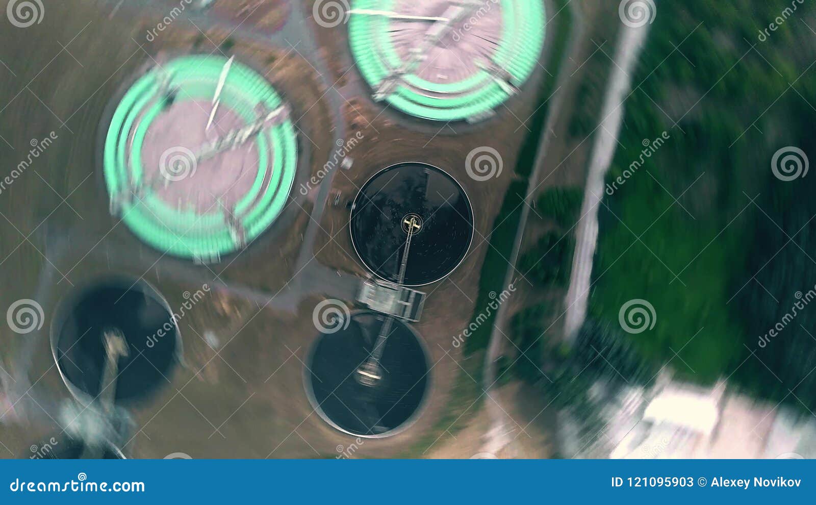 Aerial Top Down Rotating Shot of Water Treatment Plant Stock Image ... Aerial Top Down Rotating Shot of Water Treatment Plant Stock Image ...