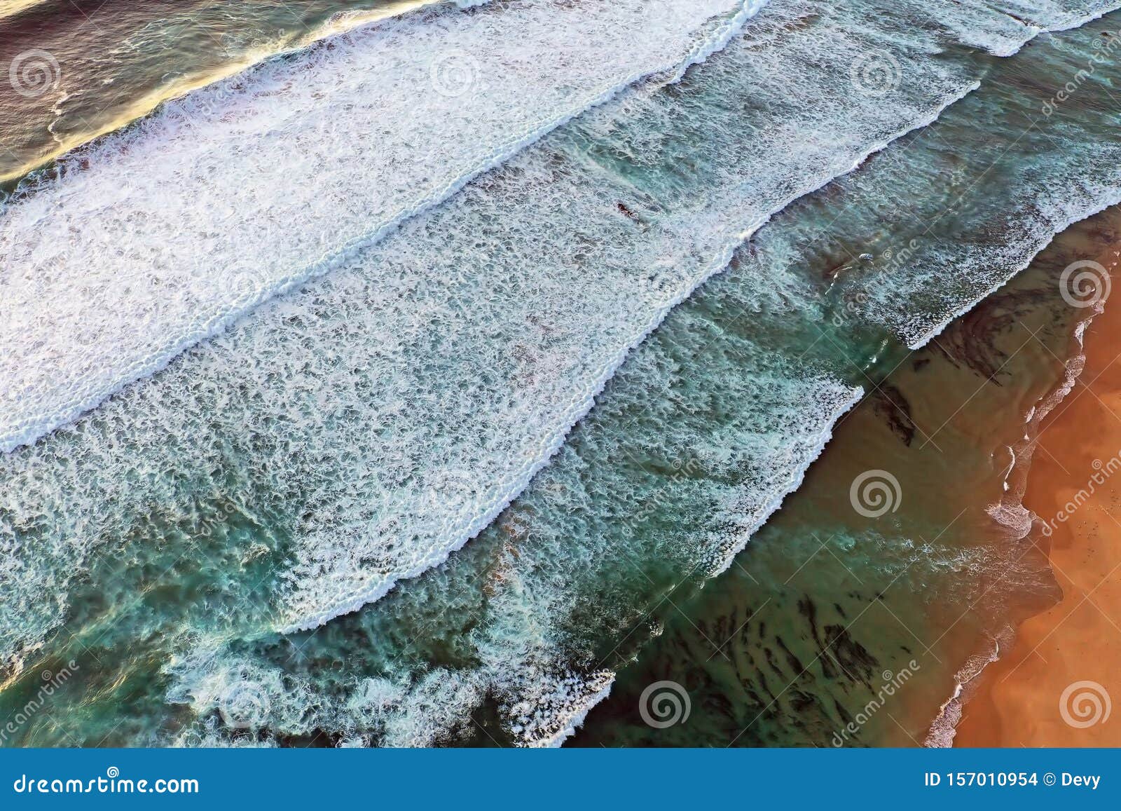 Aerial Top Shot from Ocean Waves at the Atlantic Ocean Stock Photo ...