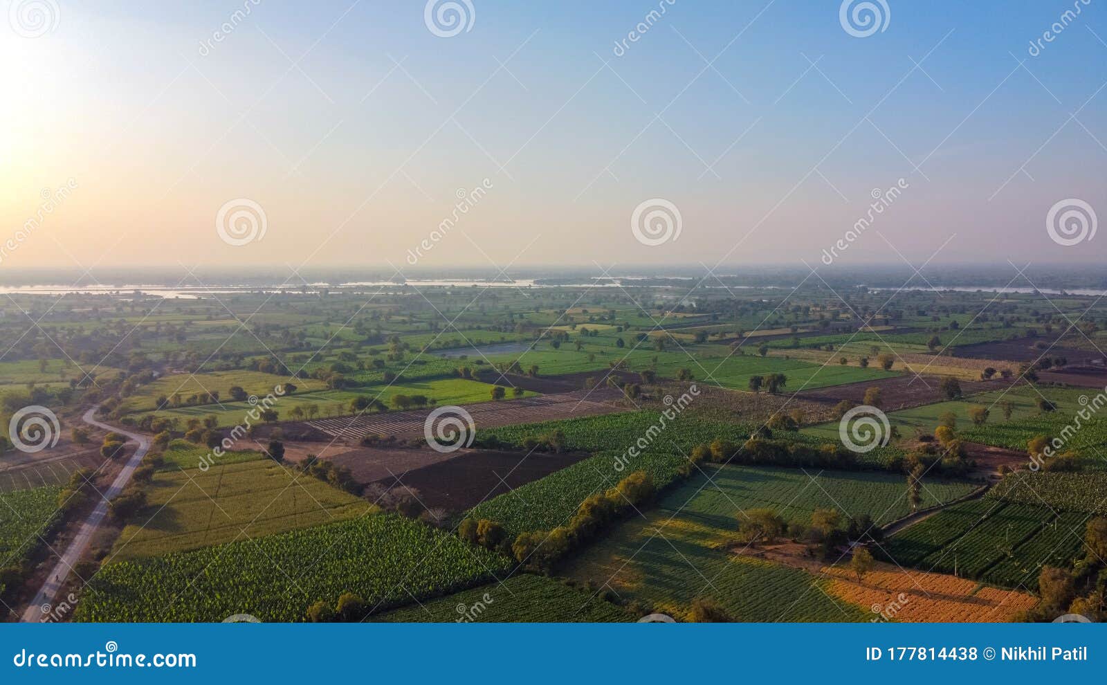 Aerial Top View of Agriculture Field Stock Photo - Image of background ...