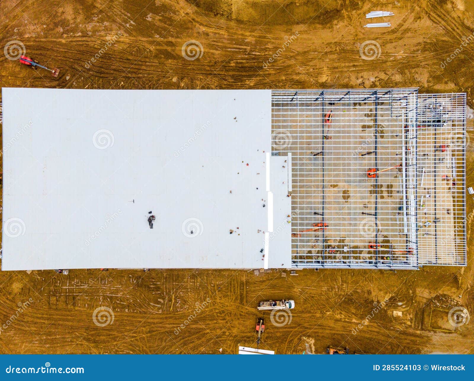 Aerial Top View of the Construction Project Site Stock Image - Image of ...