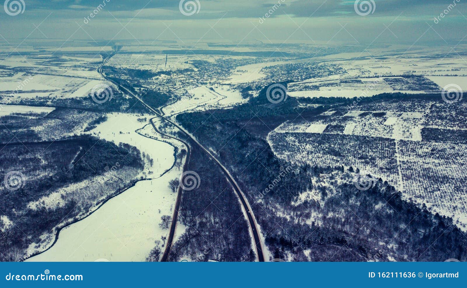 Aerial or Top View from a Drone on a Highway Stock Photo - Image of ...