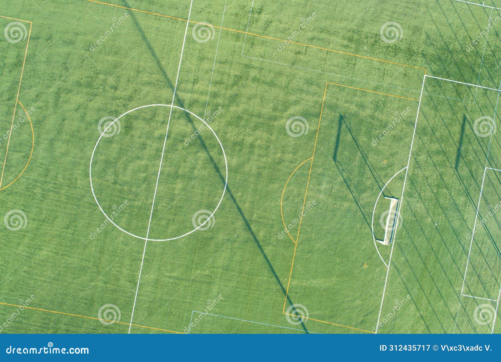 Aerial Top View with Drone of a Soccer Field Stock Image - Image of ...