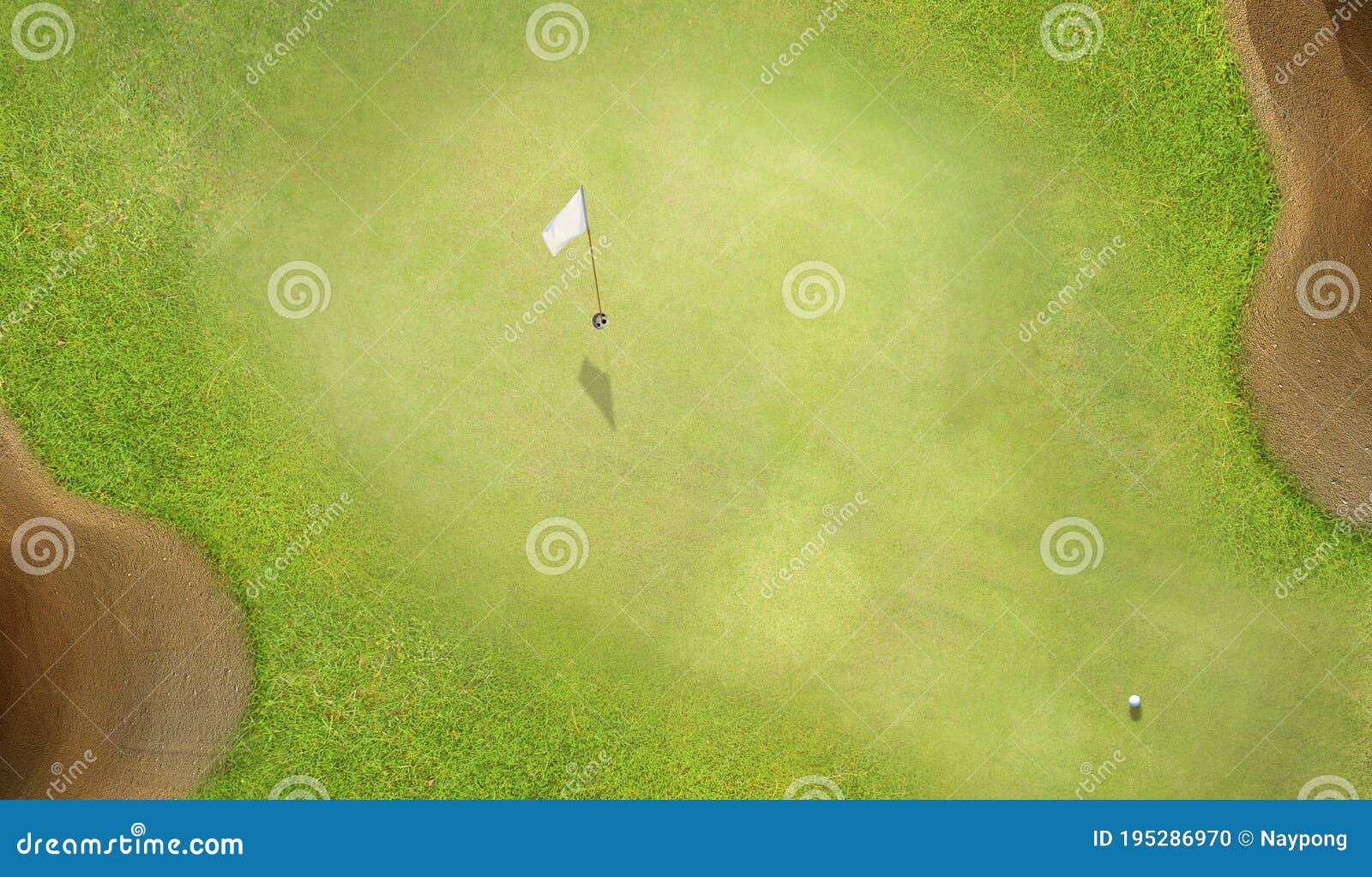 Aerial view of Golf course stock photo. Image of competition - 195286970