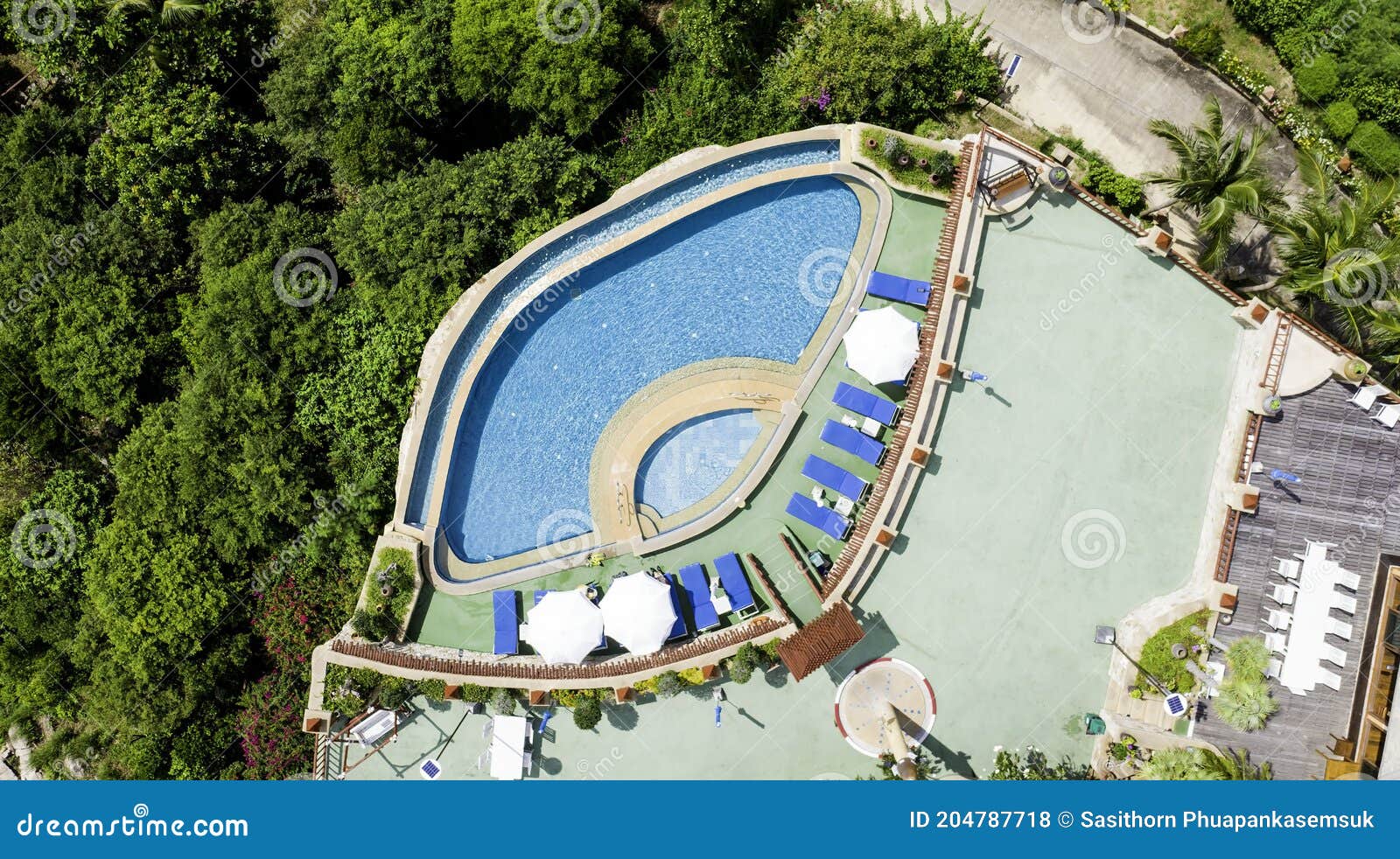 Aerial Top View of Infinity Pool on the Bright Summer Day Stock Photo ...