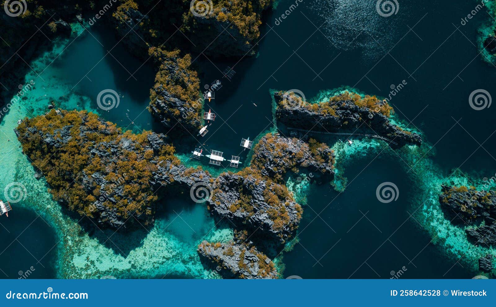 Aerial Top View of Islands in the Sea Stock Photo - Image of aerial ...