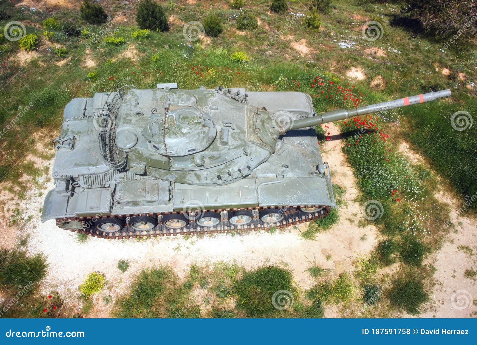 Aerial Top View of a Military Tank. Stock Photo - Image of burgos ...