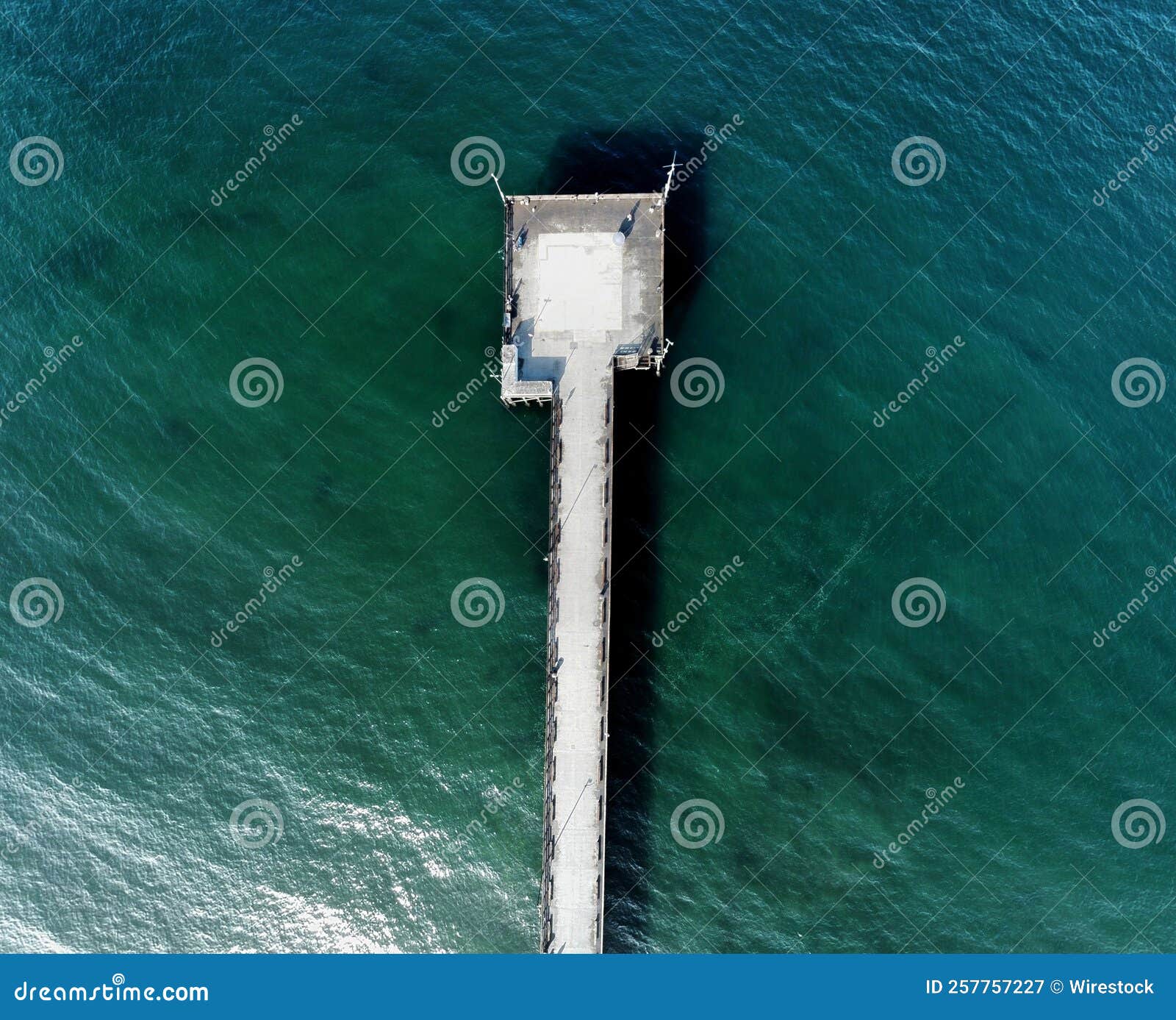 Aerial Top View of the Pear Over the Beach Stock Image - Image of ocean ...