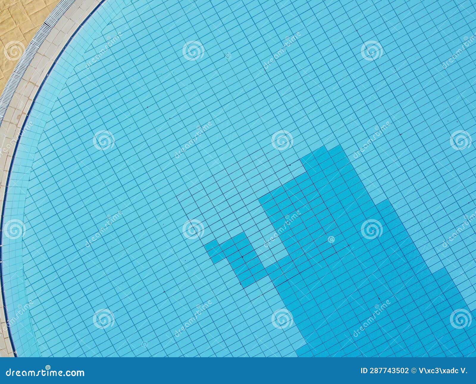 Aerial Top View of a Pool of Clear Water Stock Photo - Image of resort ...
