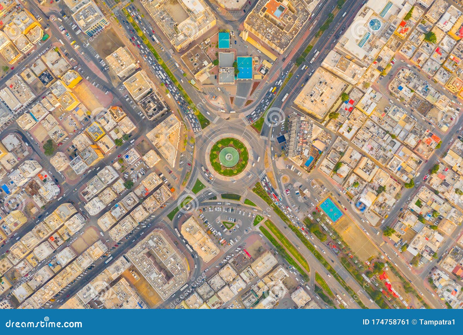 Aerial Top View Of Roundabout, Highway Junctions. Roads Or Streets ...