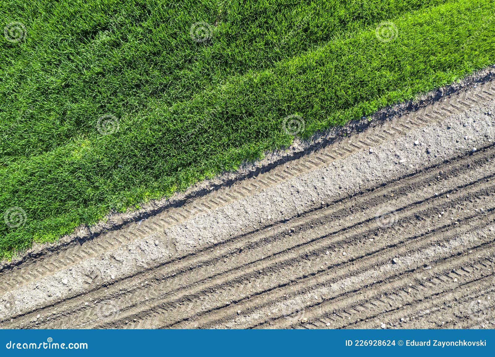 Rows of Soil before and after Planting Stock Photo - Image of country ...