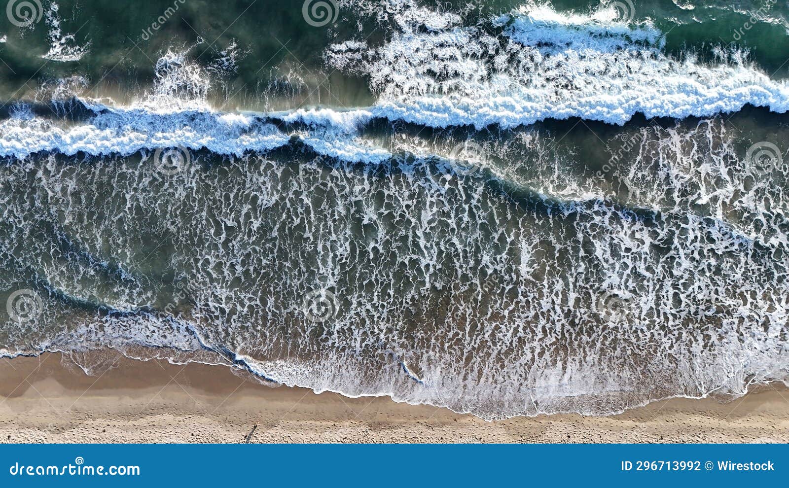 Aerial Top View of Sea Waves Against the Beach Stock Photo - Image of ...