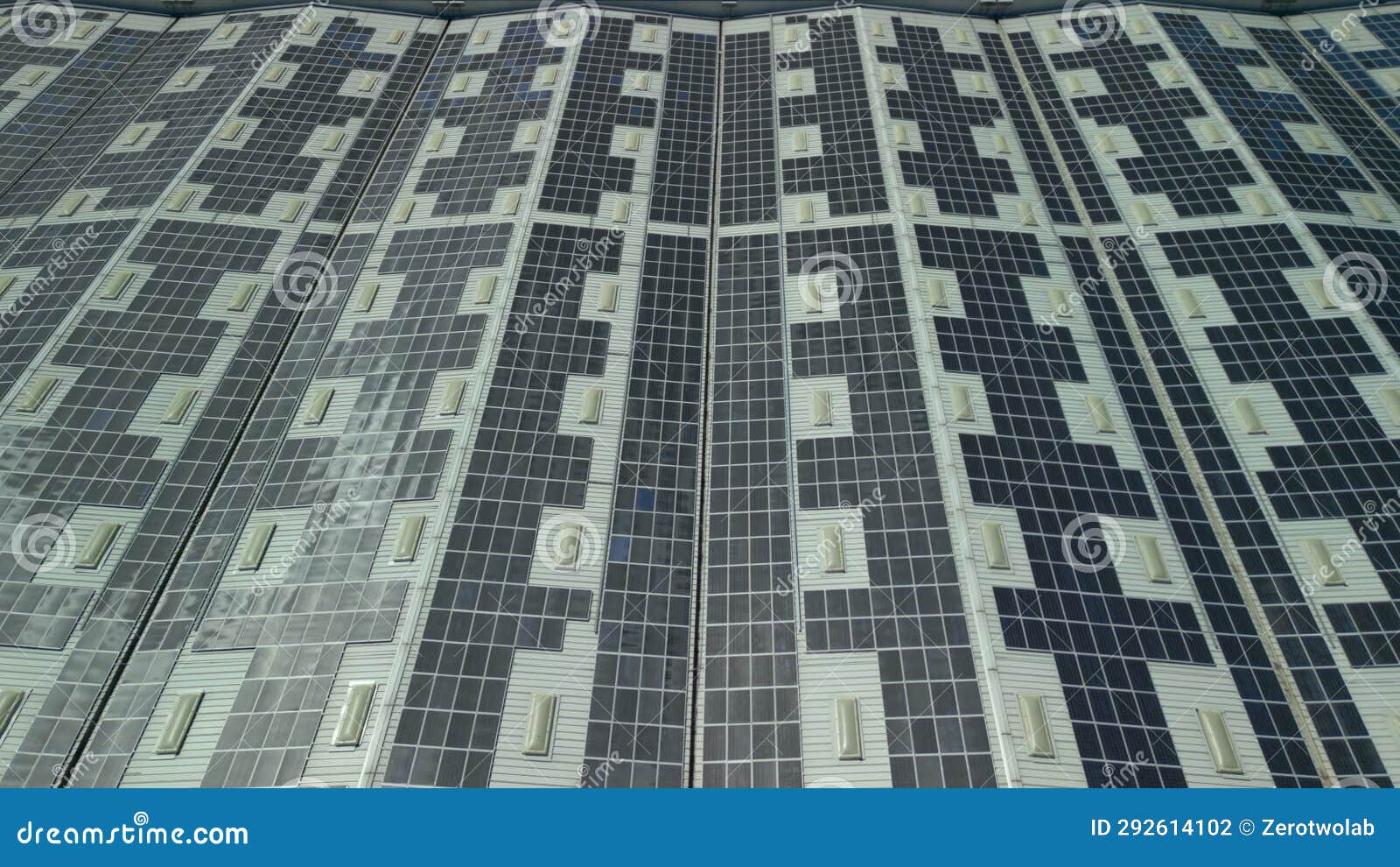 Solar Panel Aerial View stock footage. Video of detail - 292614102