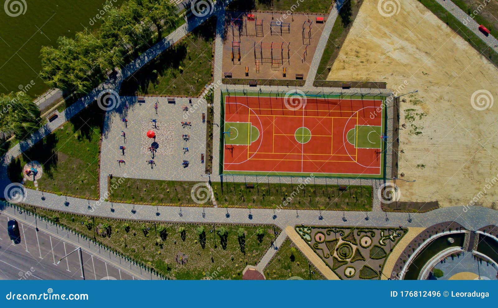 Aerial Top View of the Stadium. Stock Photo - Image of grass, europe ...