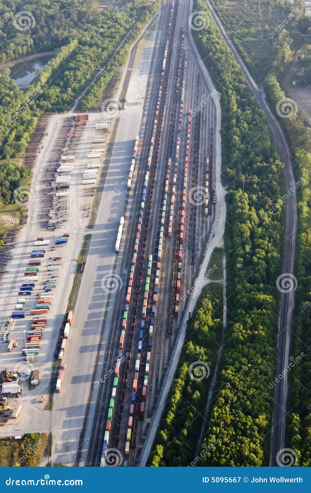 Aerial train yard stock image. Image of yard, depot, goods - 5095667