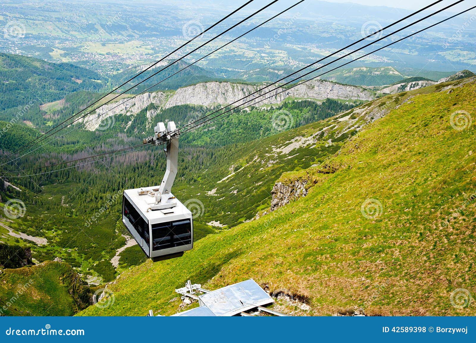 Aerial tram in mountains stock photo. Image of transport - 42589398