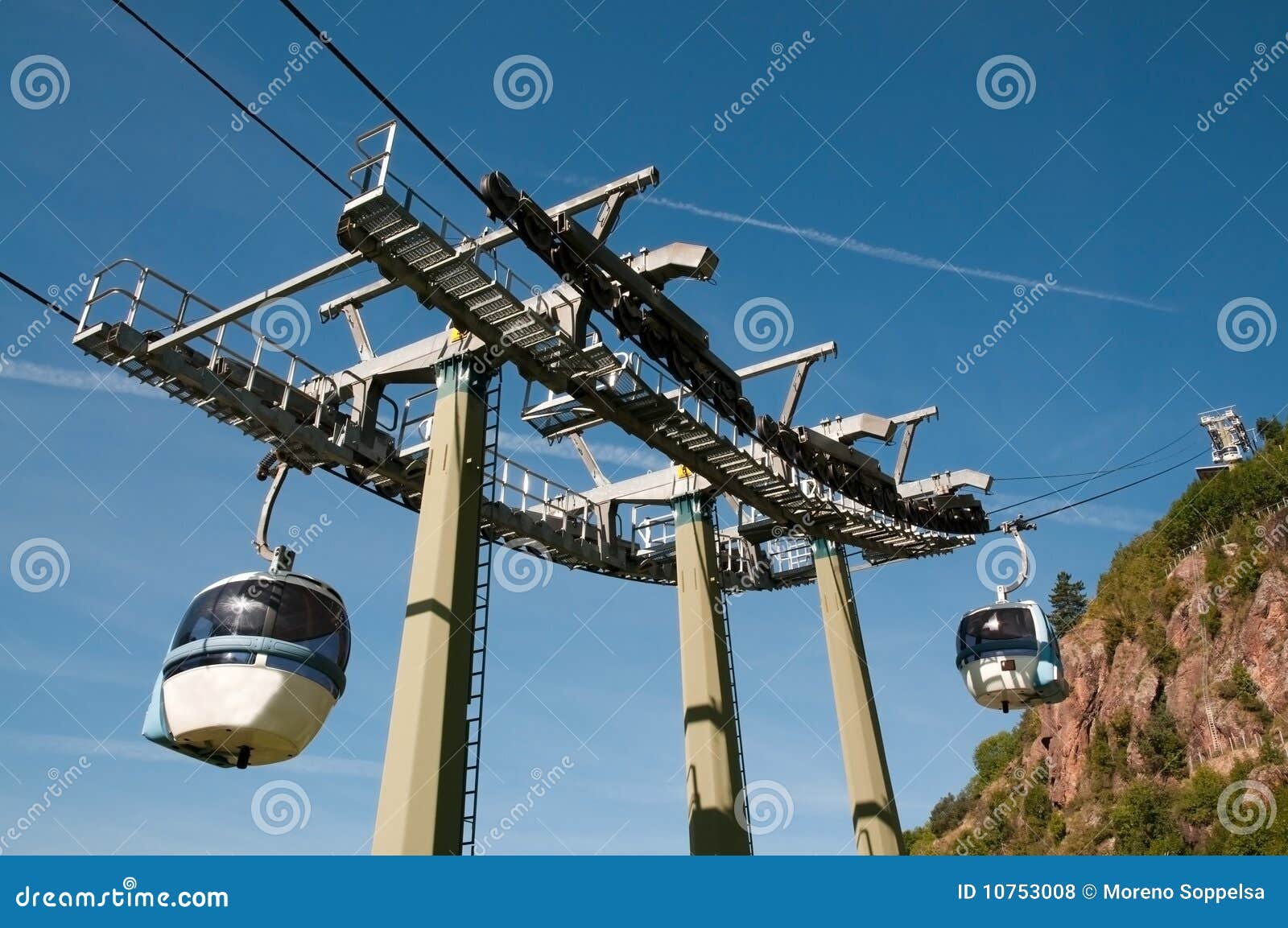 Aerial Tramway (cable Car) - Cermis, Italy Stock Photo - Image of ...