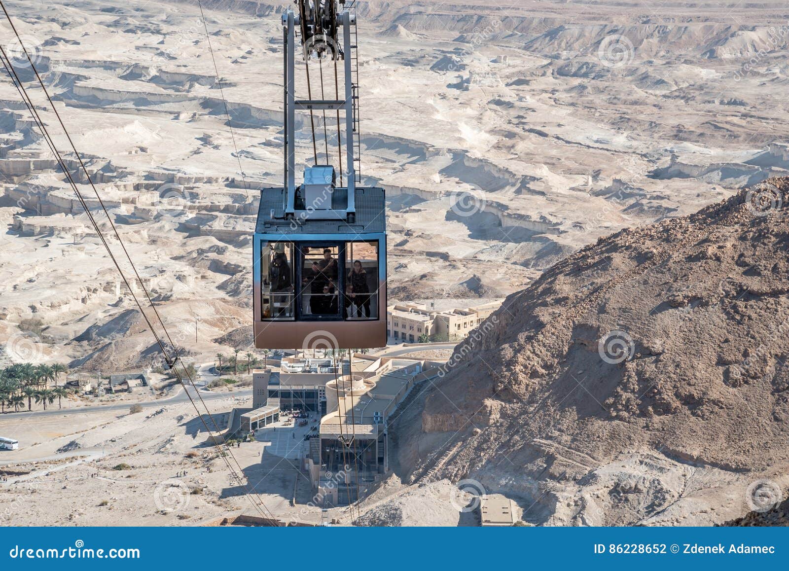 Aerial Tramway To the Top of Masada Fortification Stock Photo - Image ...