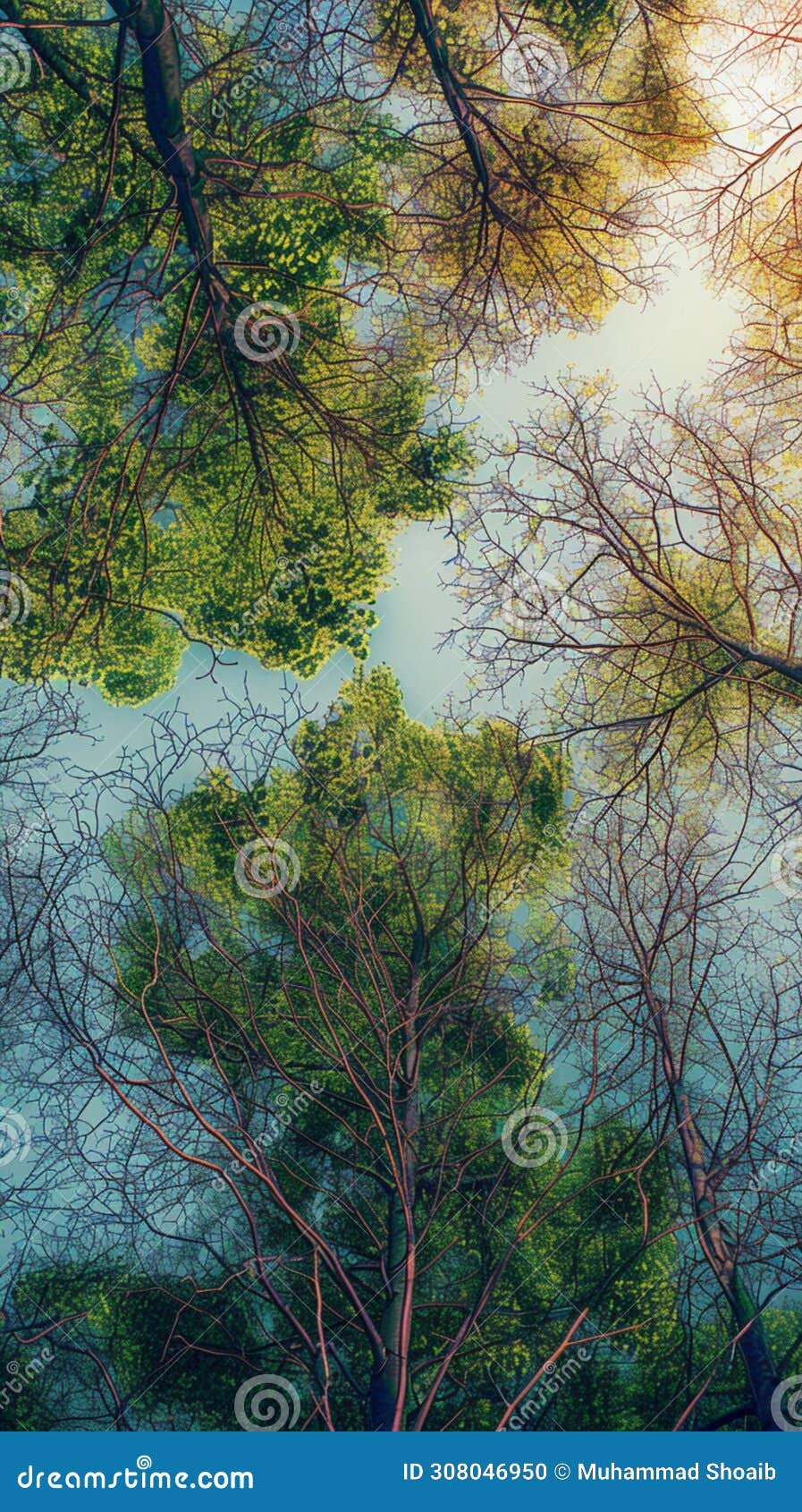 Aerial Tree View Creates Abstract Backdrop, Merging with Nature Stock ...