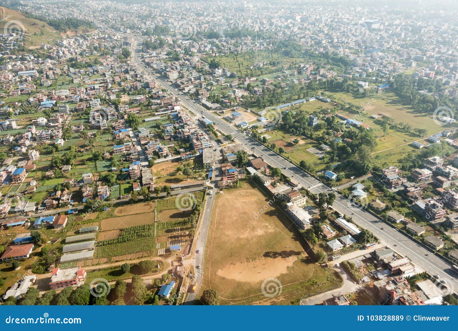 Aerial Urban Development in Third World Country Stock Image - Image of ...