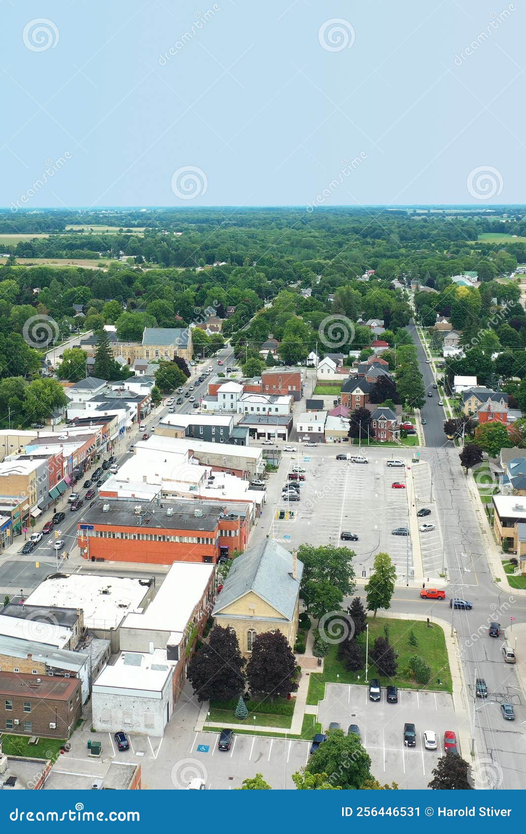 Aerial Vertical of Aylmer, Ontario, Canada Stock Image - Image of ...