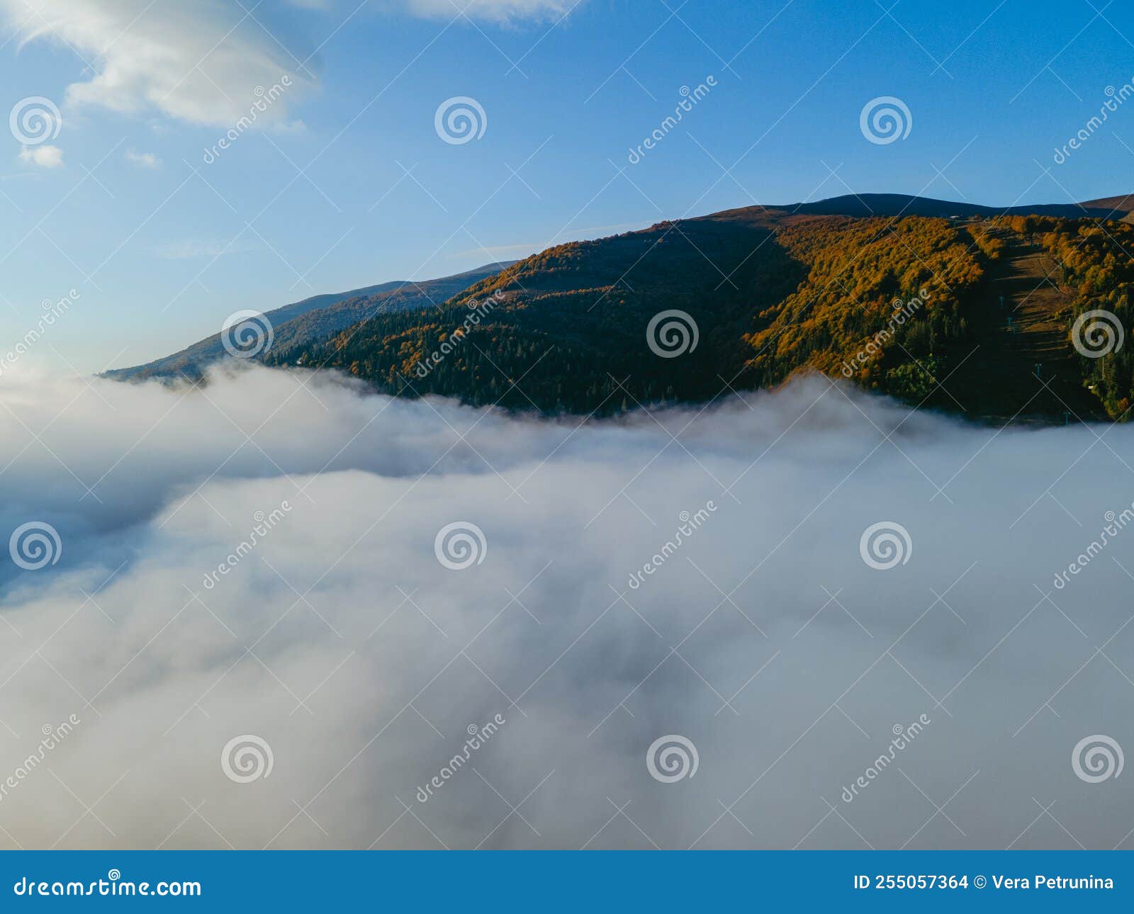 Aerial View Above the Clouds Stock Photo - Image of landscape, clouds ...