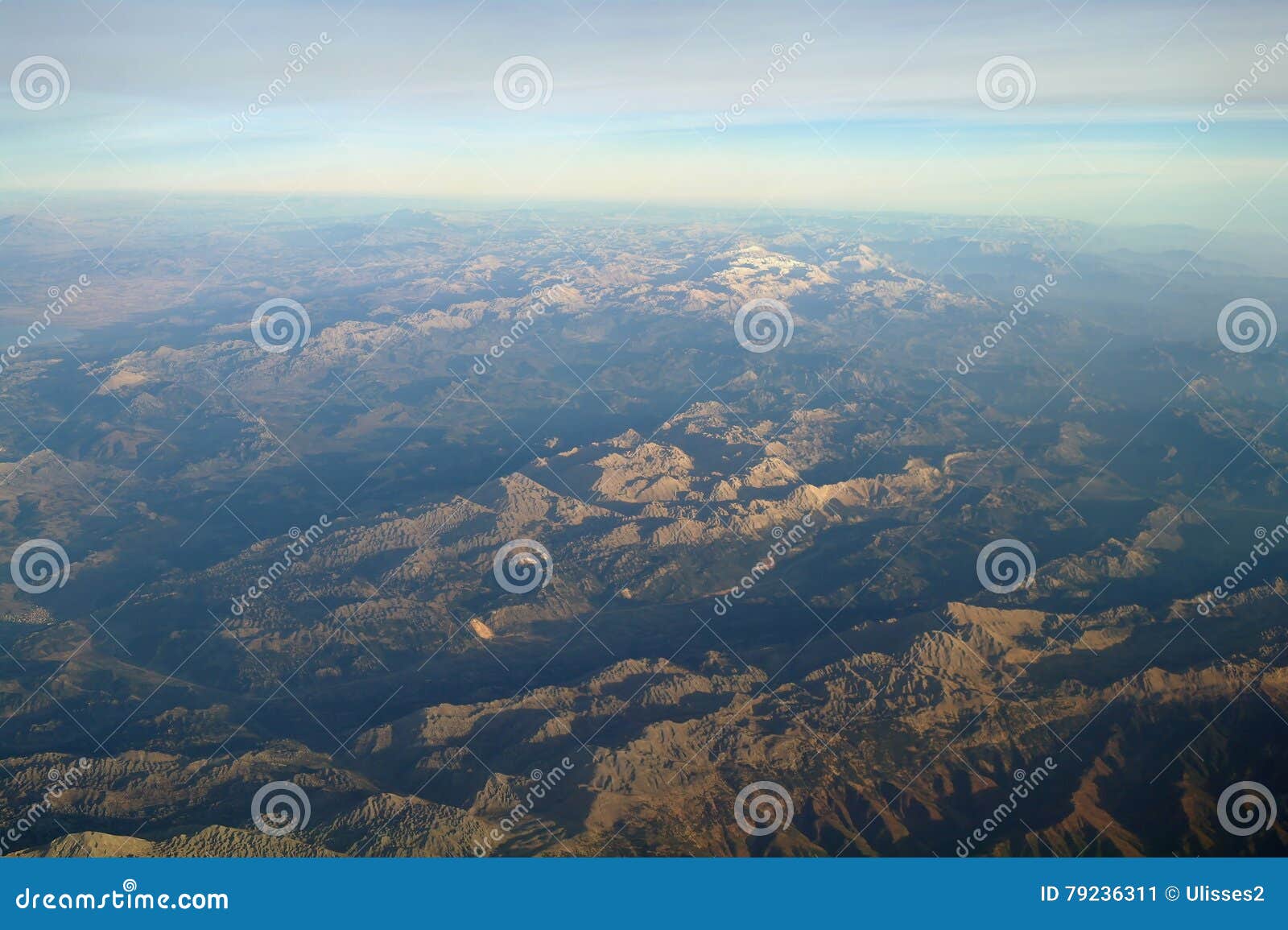 Aerial View Above Clouds and Landscape Stock Image - Image of asia ...