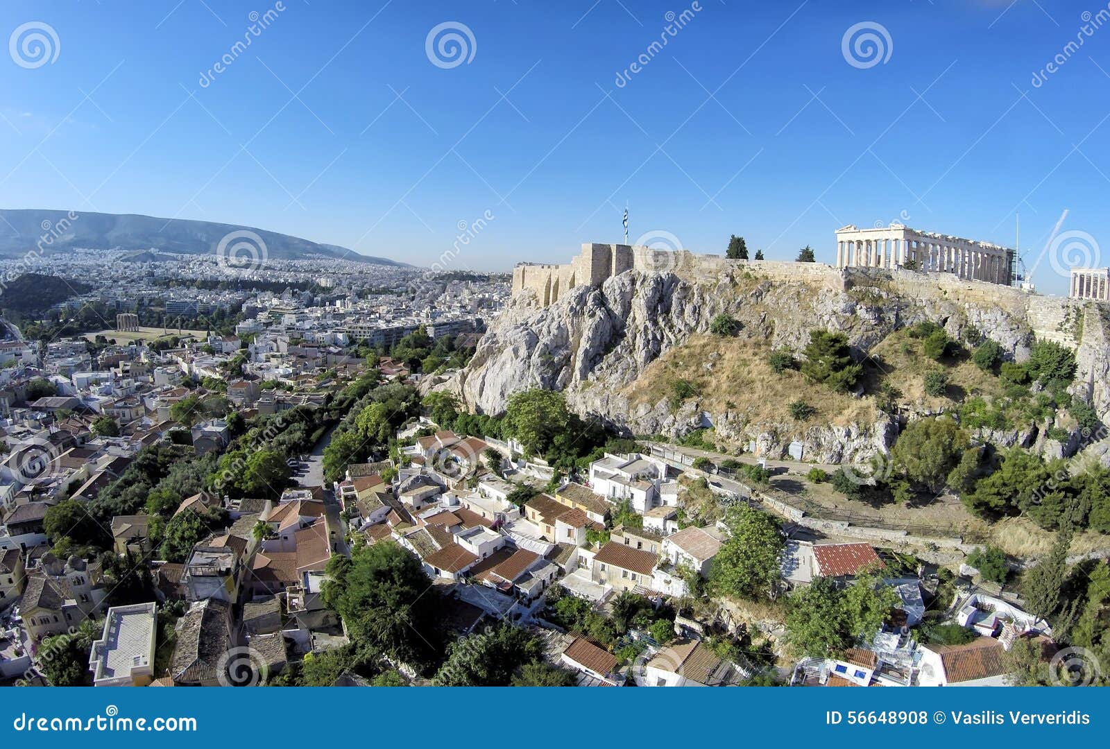 Aerial View of Acropolis in Athens Stock Photo - Image of acropolis ...