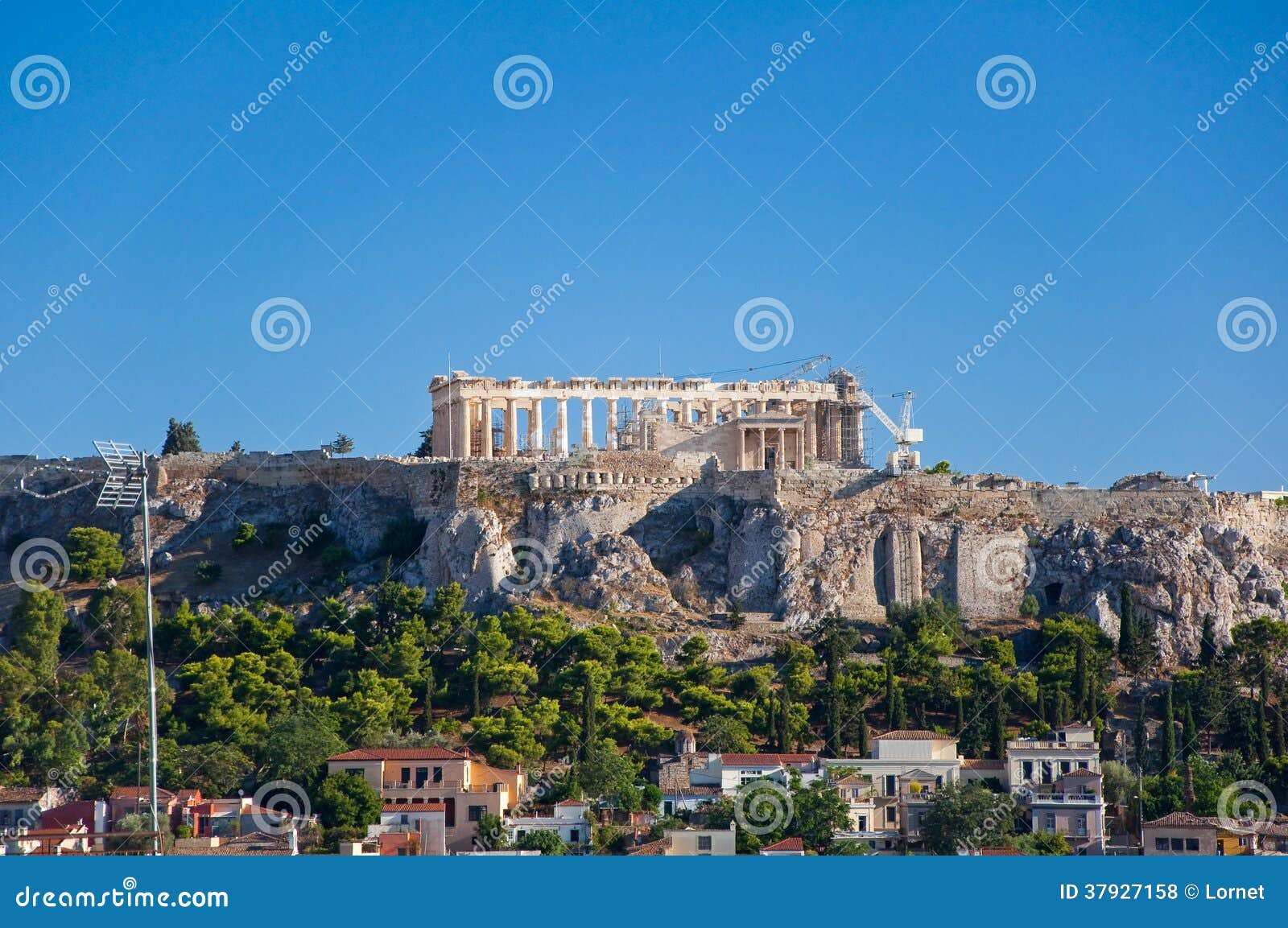 Aerial View of the Acropolis of Athens. Greece. Stock Photo - Image of ...