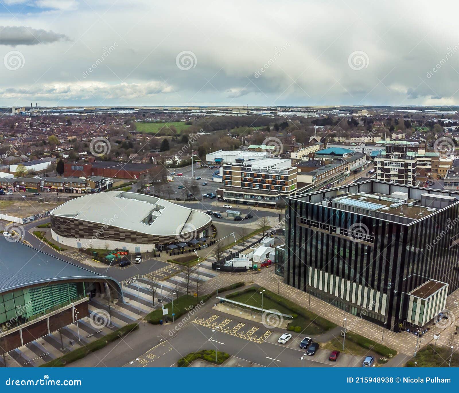 An Aerial View Across Corby, Northamptonshire Stock Photo - Image of ...