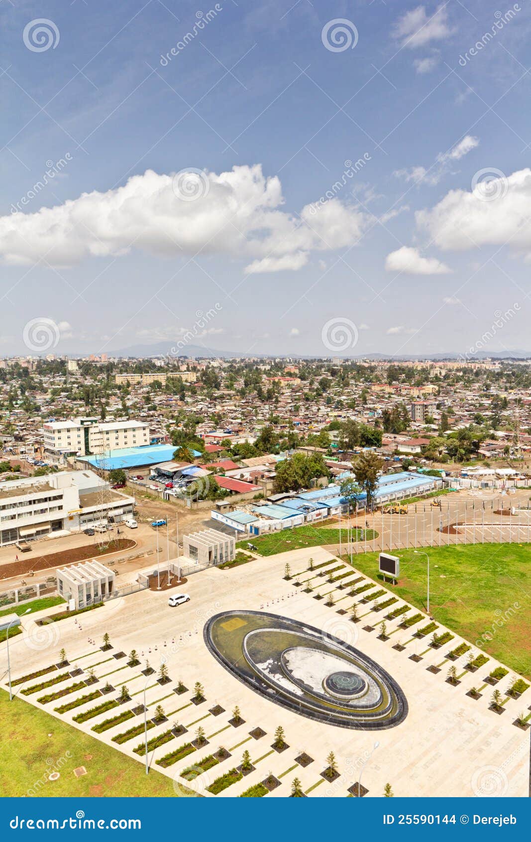 Aerial view of Addis Ababa stock photo. Image of civilization - 25590144